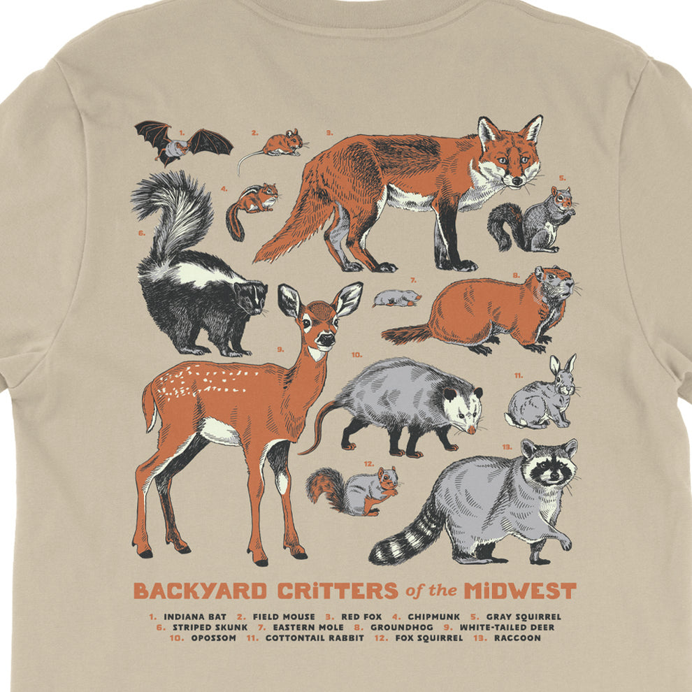 Backyard Critters Tee – United State of Indiana
