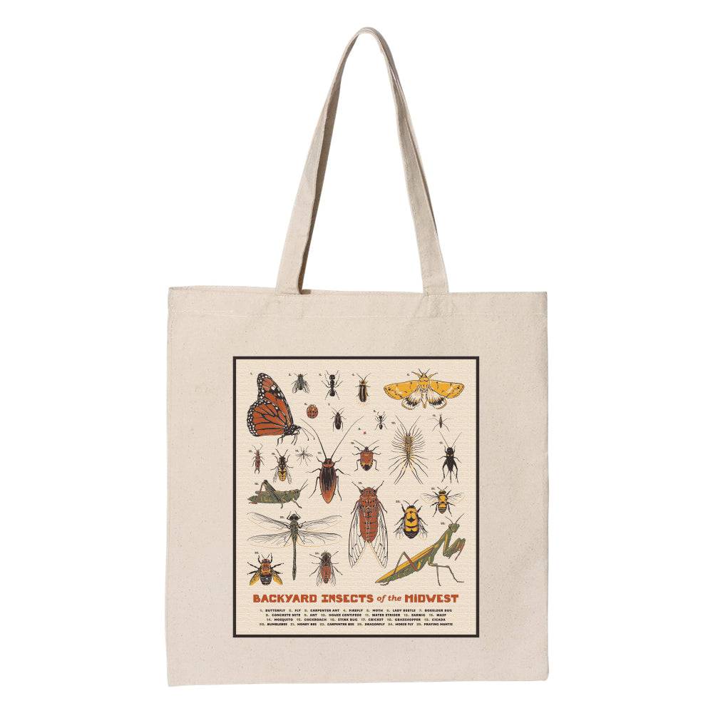 Backyard Insects of the Midwest Tote Bag – United State of Indiana
