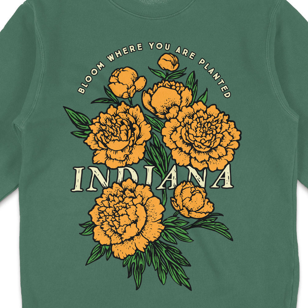 IN Bloom Crewneck Sweatshirt – United State of Indiana