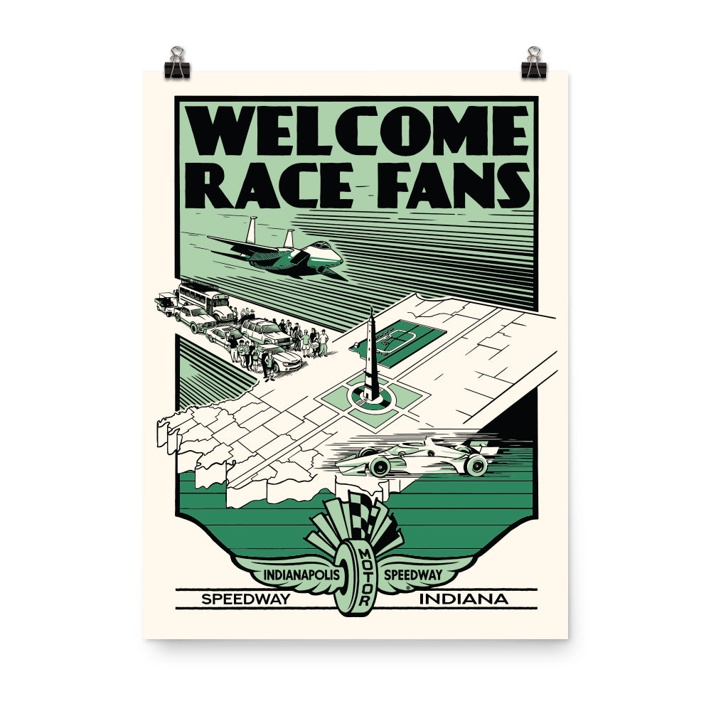 Welcome Race Fans Poster – United State of Indiana
