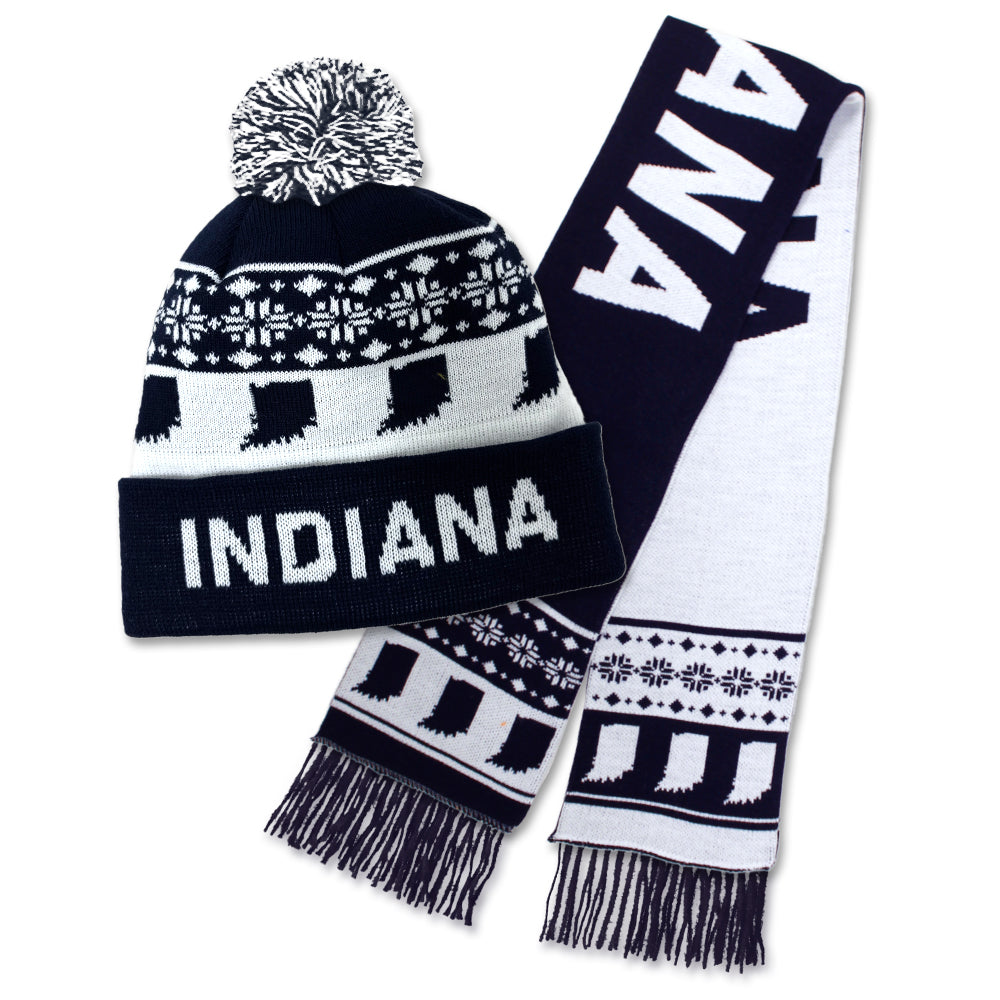 IN Indiana Scarf + Beanie Set – United State of Indiana