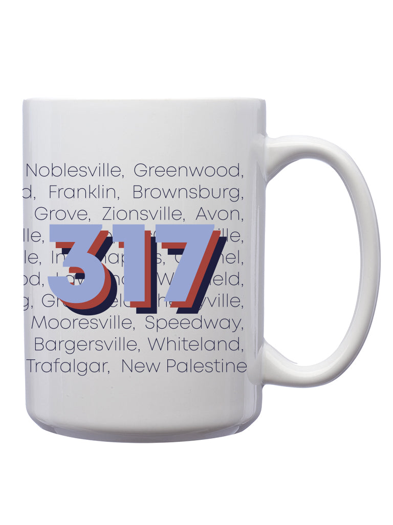 317 Area Code Mug – United State of Indiana