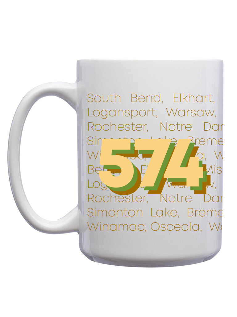 574 Area Code Mug – United State of Indiana